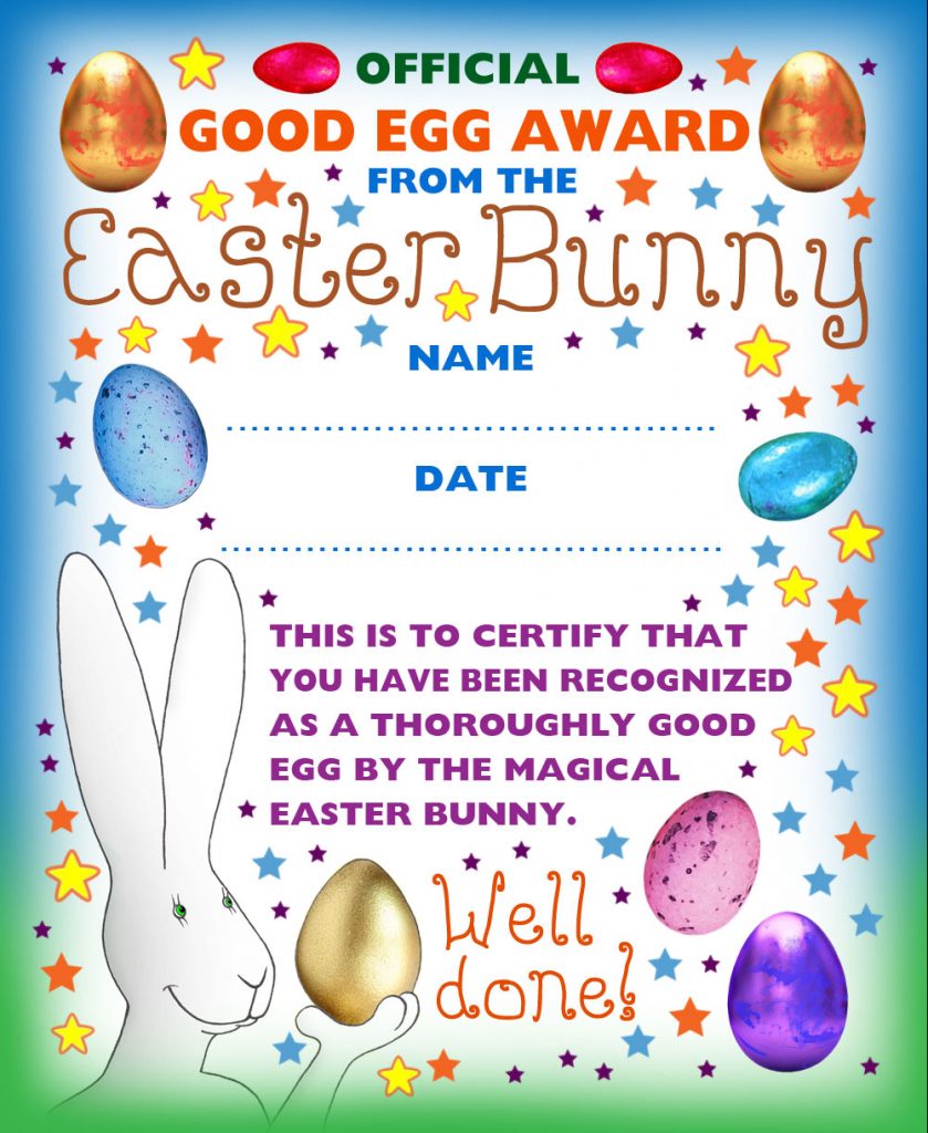 Easter Bunny Certificates - Rooftop Post Printables