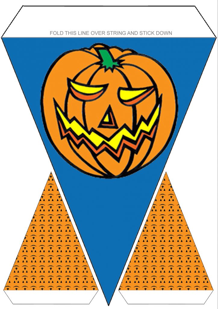 Halloween Pumpkin Bunting - Rooftop Post Printables