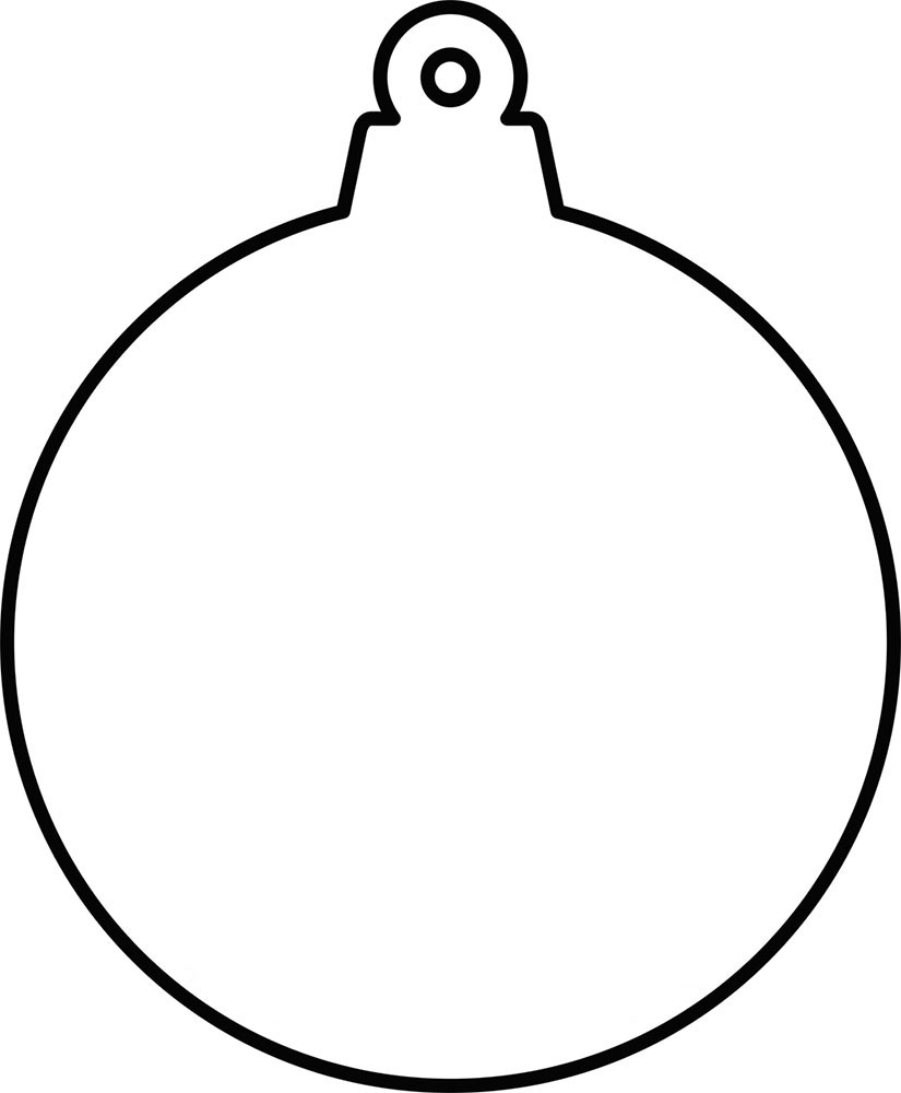 Hanging Ornament Blank Template Rooftop Post Printables