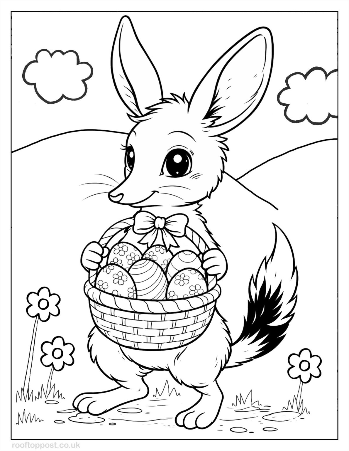 Free Easter Bilby Colouring Pages - Rooftop Post Printables