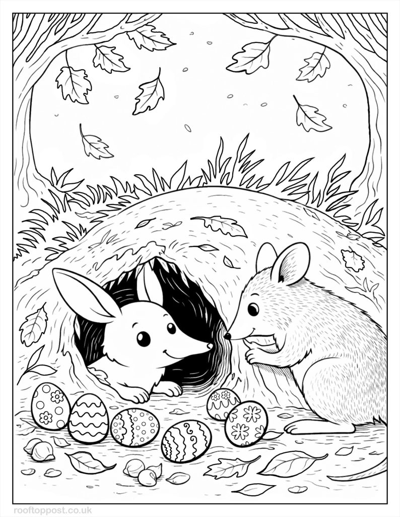 Free Easter Bilby Colouring Pages - Rooftop Post Printables