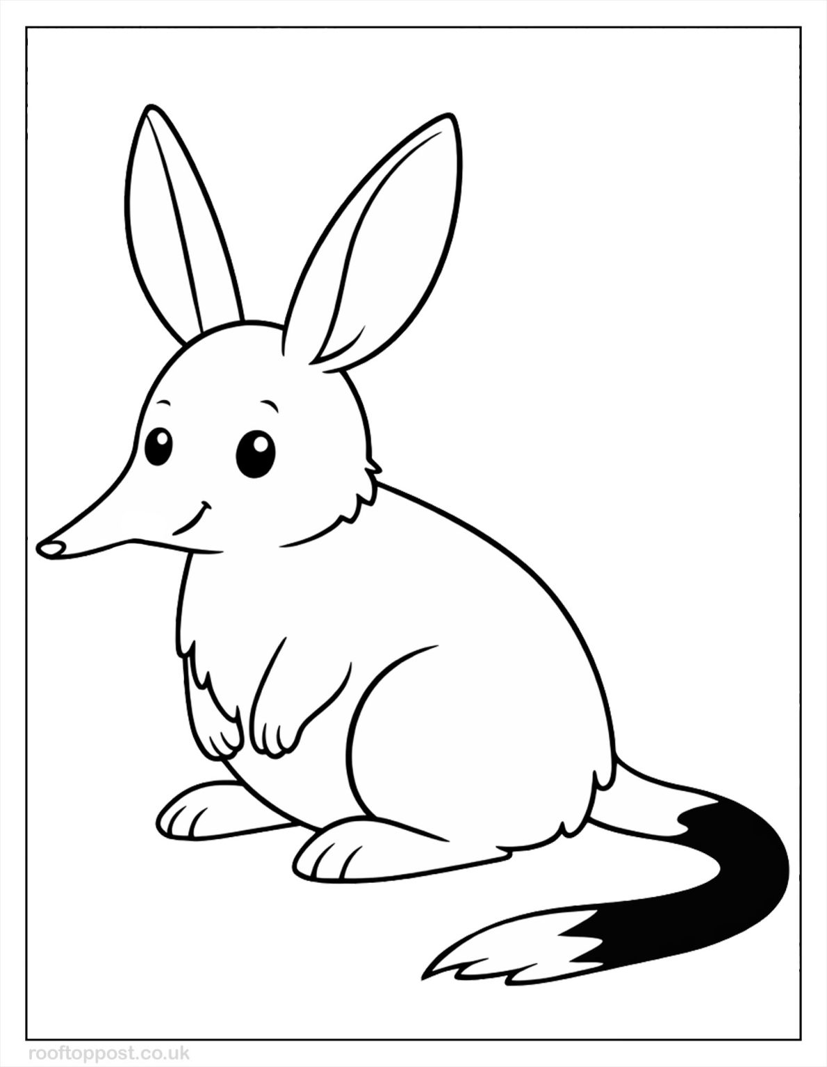 Free Easter Bilby Colouring Pages - Rooftop Post Printables