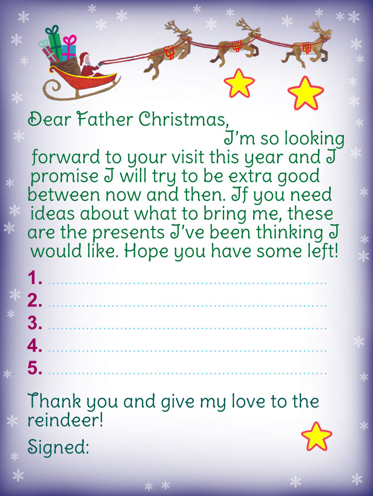 Letter To Father Christmas I Promise To Be Good Rooftop Post