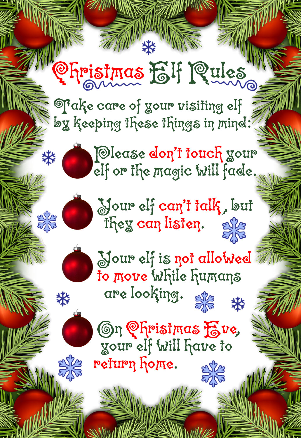 Christmas Elf Rules When Visiting Your House Rooftop Post Christmas 